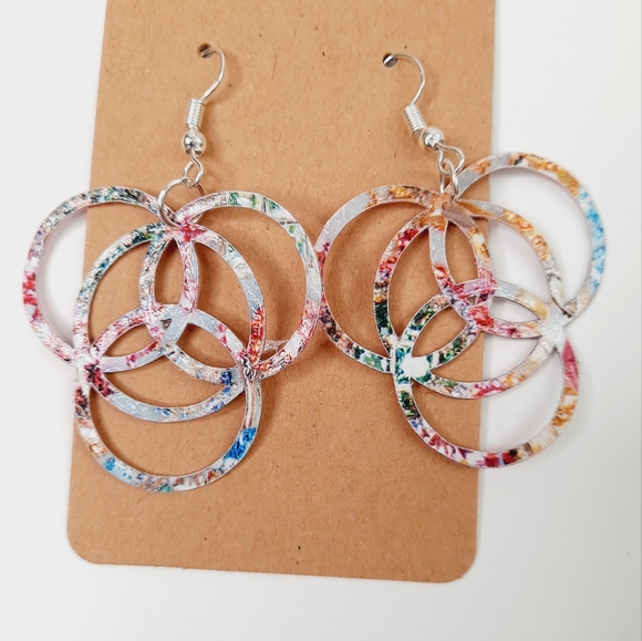 Hand Crafted | Jewelry | Hand Crafted Multicolor Papercraft Earrings ...